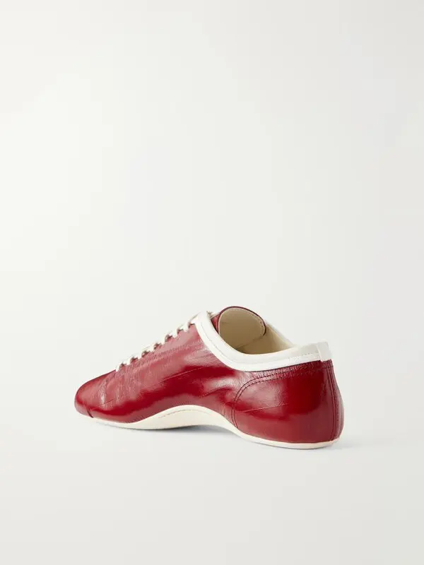 Dries Van Noten Ballerina Lace-up Sneakers - Red