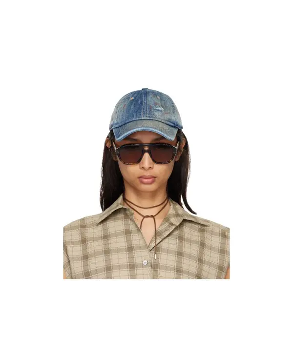 Acne Studios Denim Logo Cap - Mid Blue