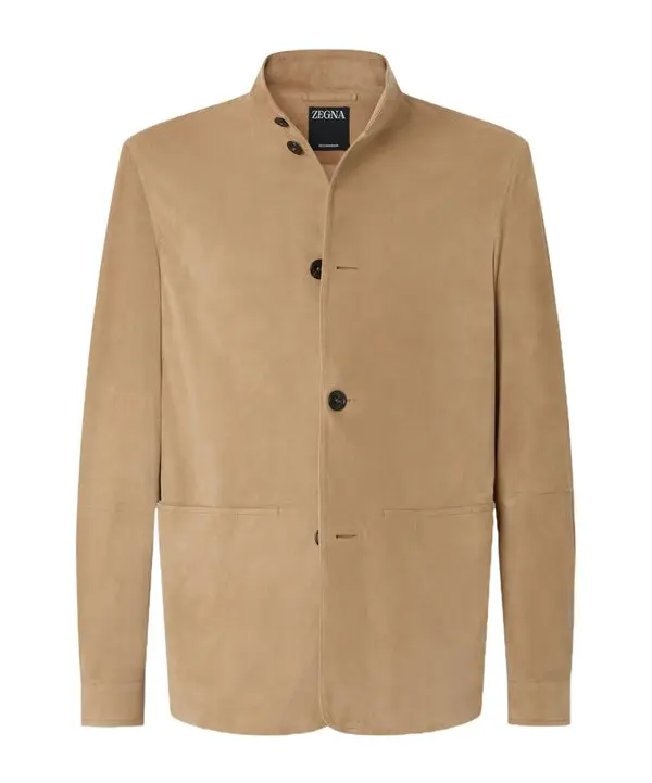 Zegna Stand Collar Button-up Jacket