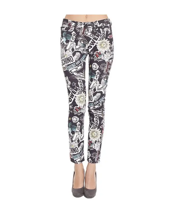 Moschino Printed Jeans - Black