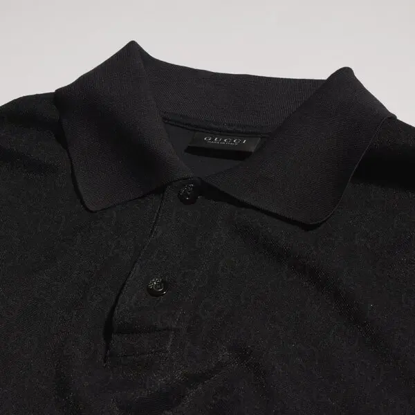 Gucci Gg Technical Jersey Jacquard Polo Shirt