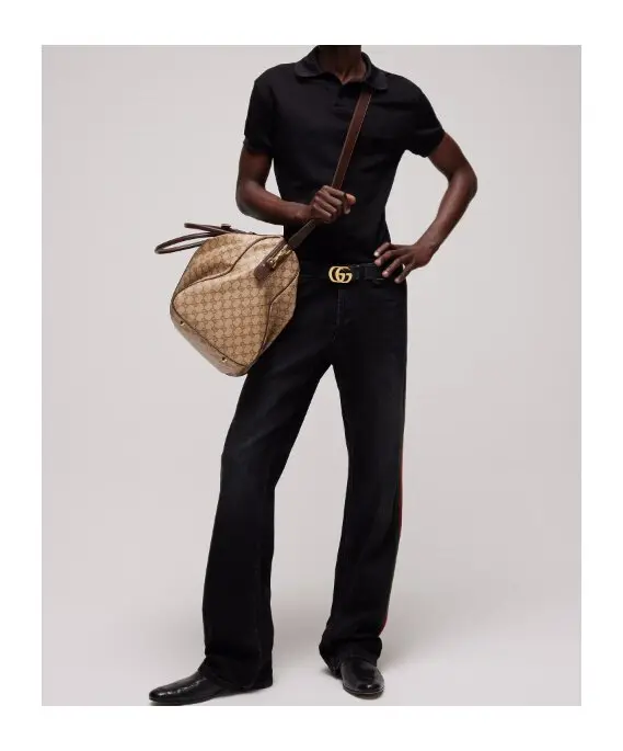 Gucci Gg Technical Jersey Jacquard Polo Shirt