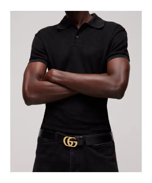 Gucci Gg Technical Jersey Jacquard Polo Shirt