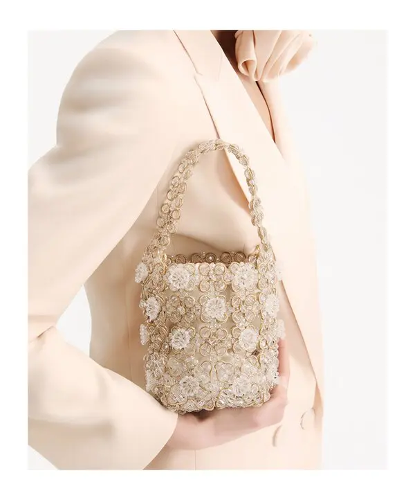 Marella Small Beaded Bucket Bag