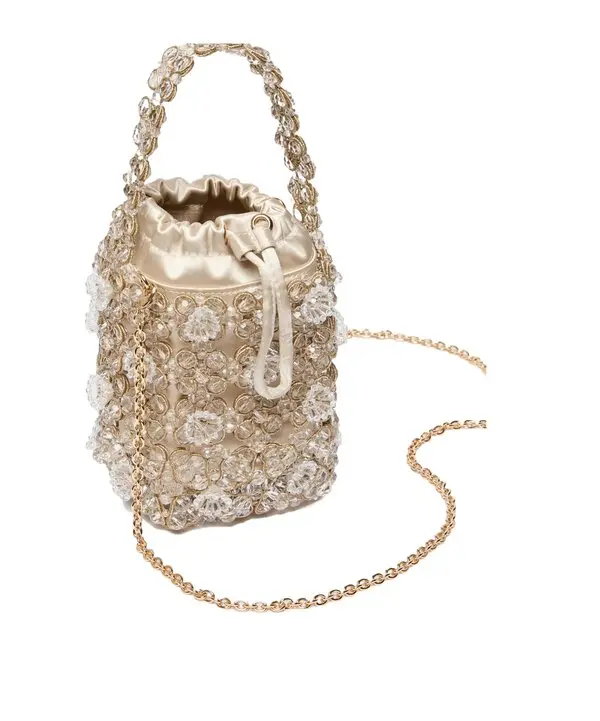 Marella Small Beaded Bucket Bag