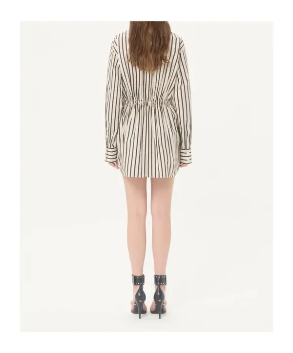 Valentino Garavani Striped Dress With Bow Detail - White