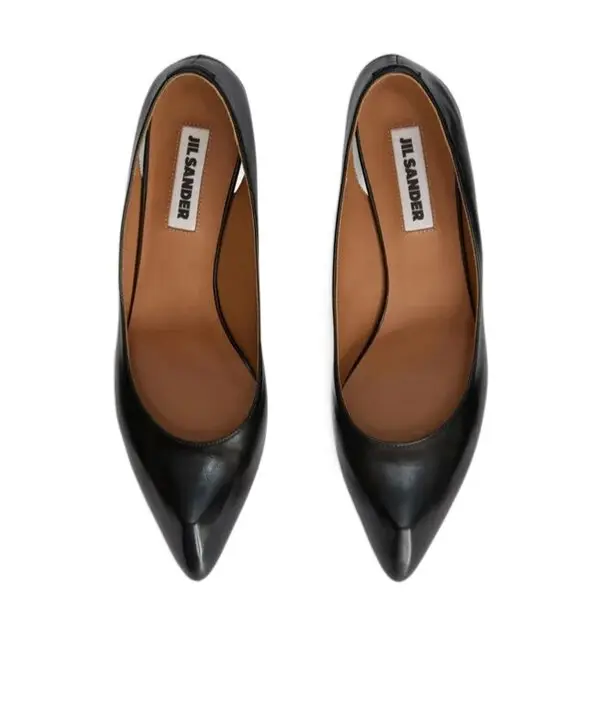 JIL SANDER Slingback Kitten Heeled Pumps - Black