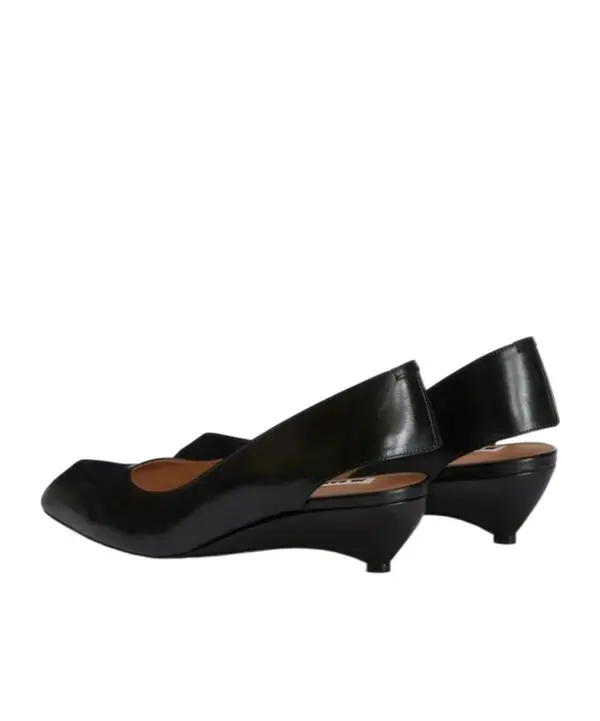 JIL SANDER Slingback Kitten Heeled Pumps - Black