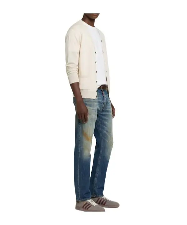 Dsquared2 Knit Cardigan With Ribbed Trim - White