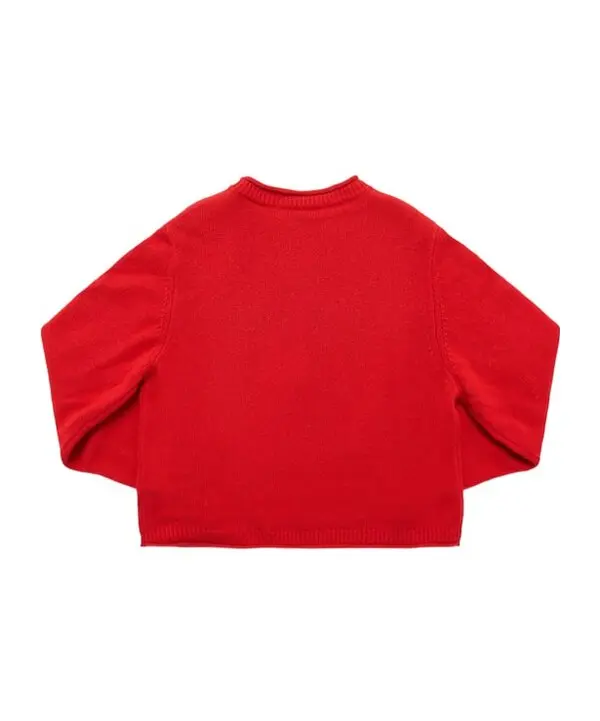 MAXCO. Max&co. Wool Blend Knit Sweater With Front Logo Detail