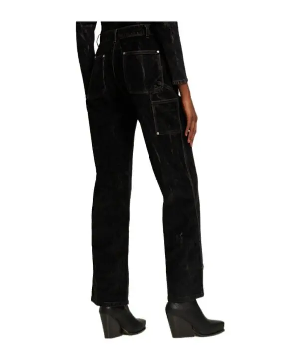 Stella McCartney Velvet Denim Workwear Straight Leg Pants