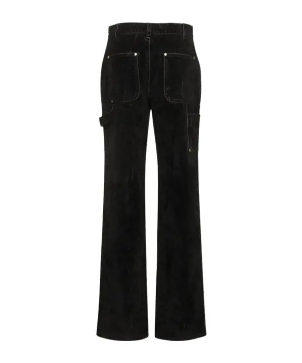 Stella McCartney Velvet Denim Workwear Straight Leg Pants