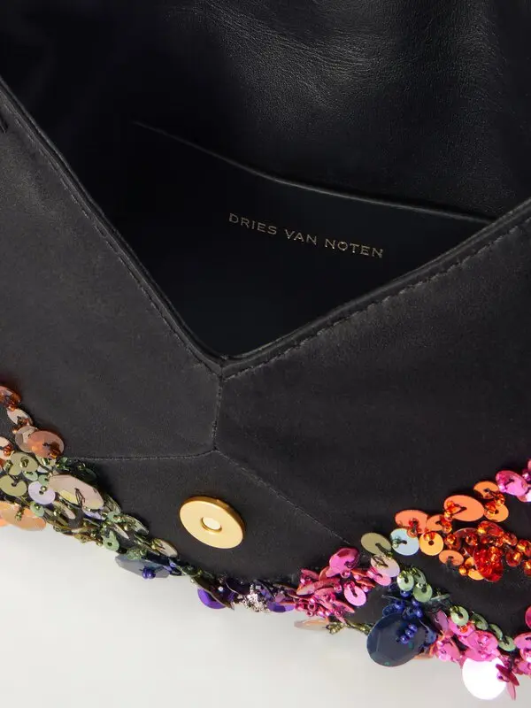 Dries Van Noten Sequined Beaded Clutch