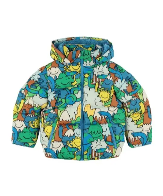 Stella McCartney Printed Poly Jacket With Hood - Green
