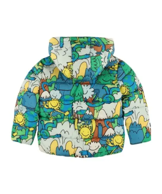 Stella McCartney Printed Poly Jacket With Hood - Green