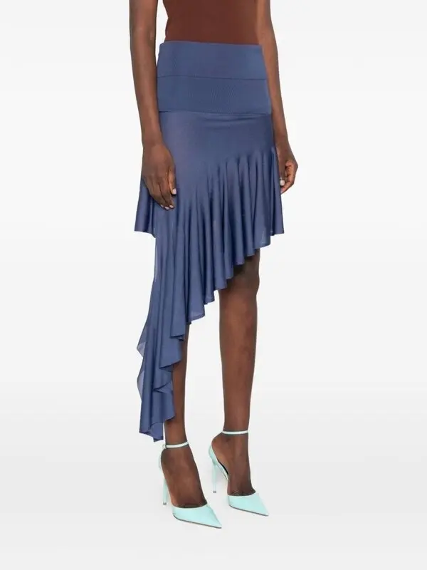 Alaïa Asymmetric Ruffled Skirt