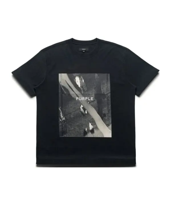PURPLE BRAND Graphic Crewneck T-shirt - Black