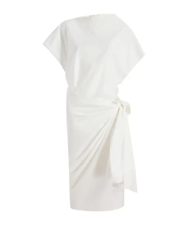 Khaite Fray Dress - Chalk
