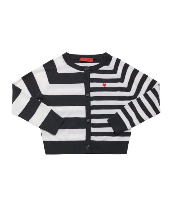MAXCO. Max&co. Striped Wool Knit Cardigan