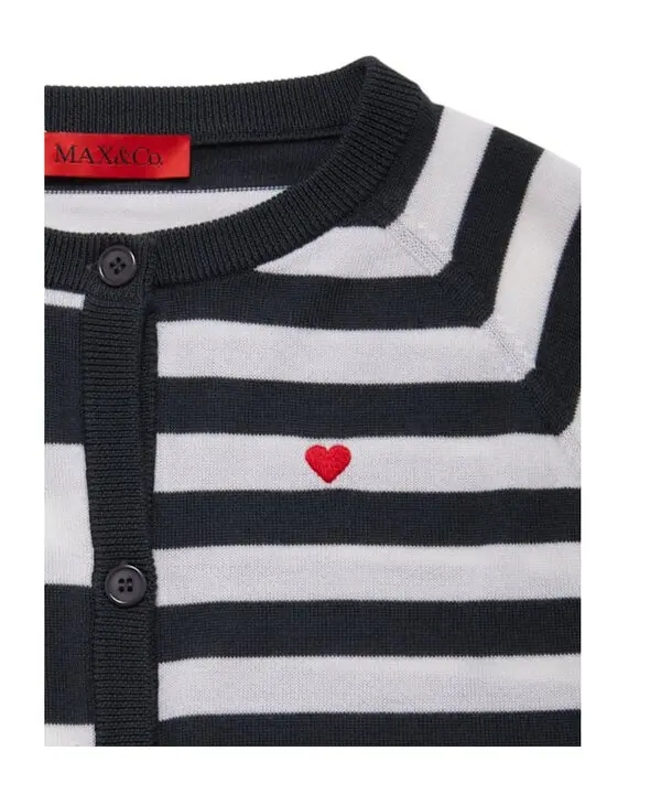 MAXCO. Max&co. Striped Wool Knit Cardigan