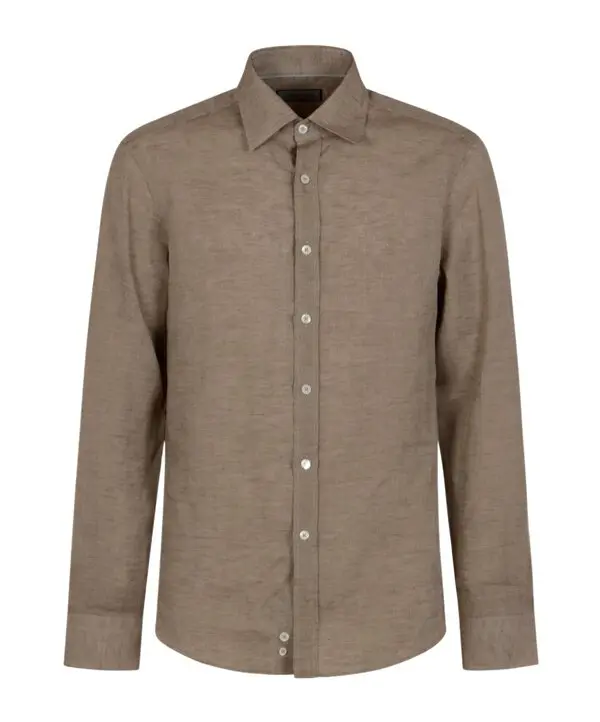 Canali Classic Long-sleeve Shirt - Gray