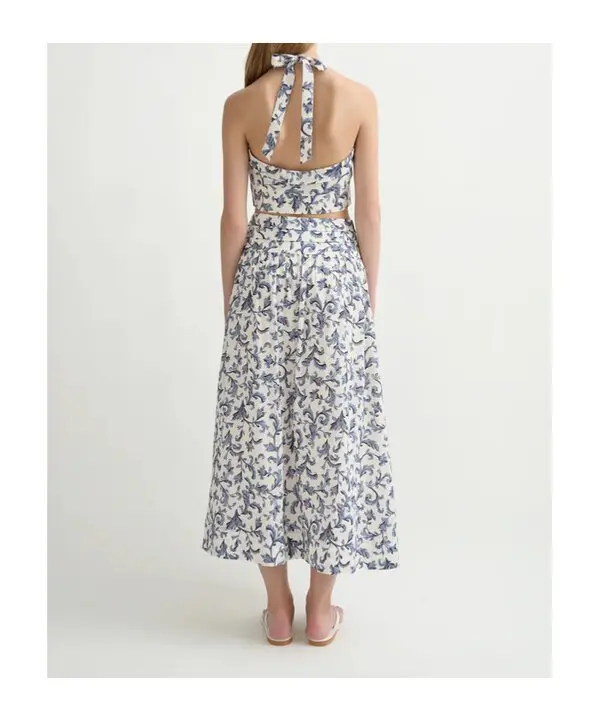 Posse Rue Baroque-print Maxi Skirt