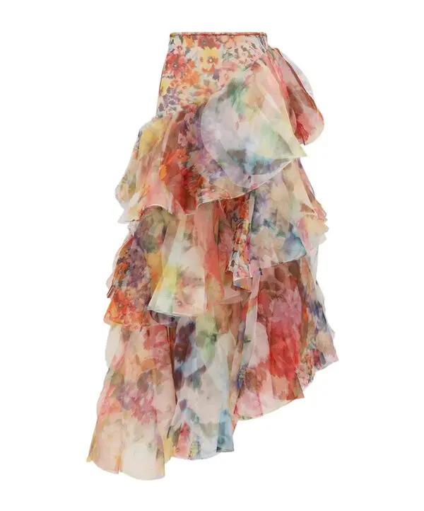 Zimmermann Luna Fan Skirt - Nude