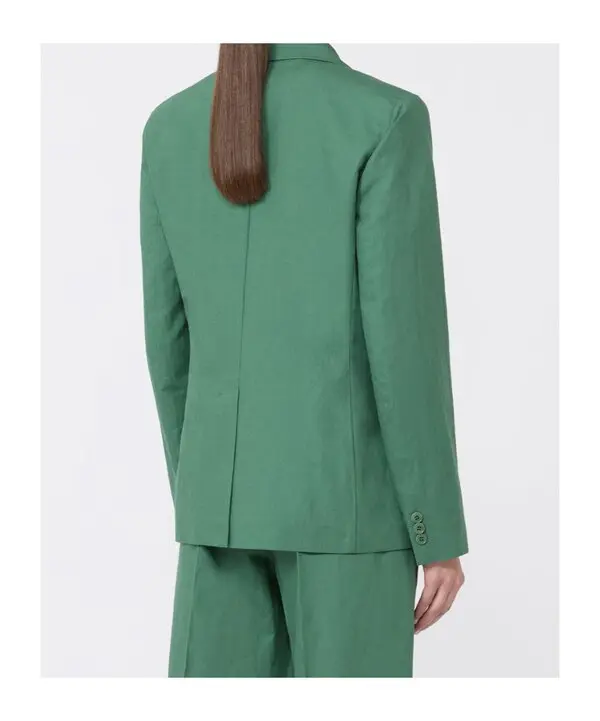 Max Mara Linen Cotton Canvas Suit Jacket