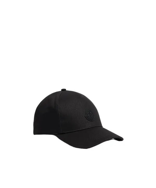 Moncler Logo Cotton Gabardine Baseball Cap