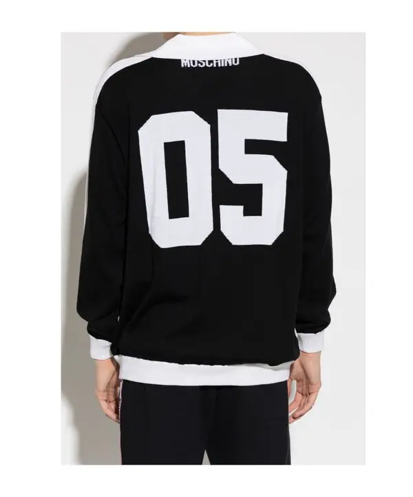Moschino Smiley Intarsia V-neck Sweater