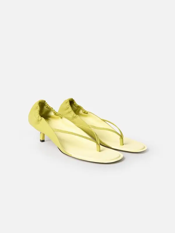 Jacquemus Round Toe High Heeled Sandals - Light Green