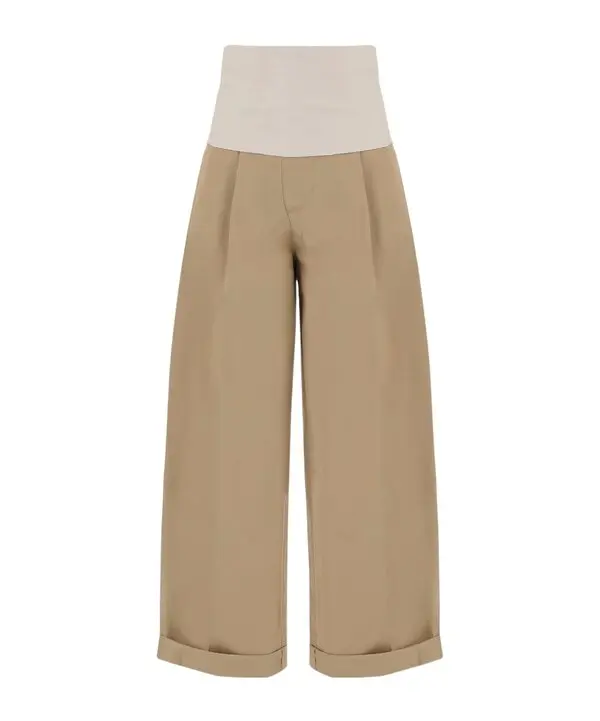 DARKPARK High-waist Wide-leg Pants - Nude