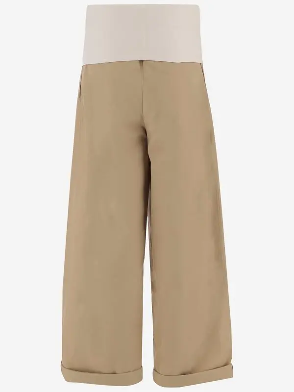 DARKPARK High-waist Wide-leg Pants - Nude