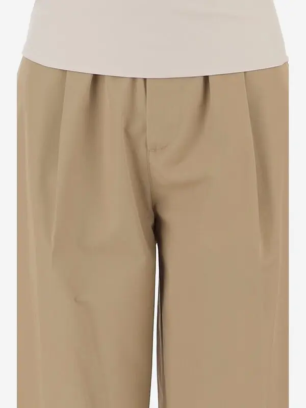 DARKPARK High-waist Wide-leg Pants - Nude