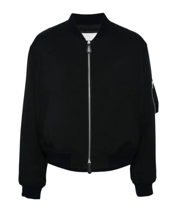 JIL SANDER Patch-pocket Bomber Jacket - Midnight Blue