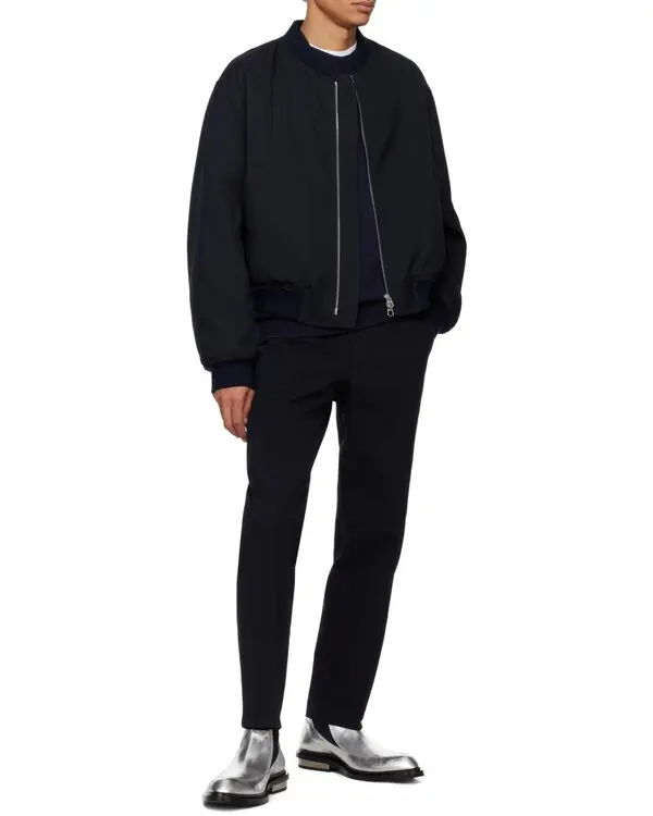 JIL SANDER Patch-pocket Bomber Jacket - Midnight Blue