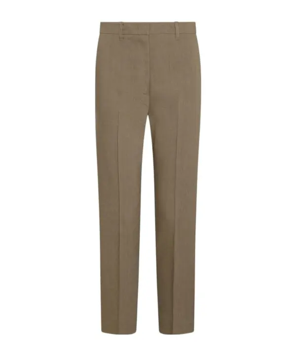 Marella Stretch Viscose And Linen Slim Cut Trousers