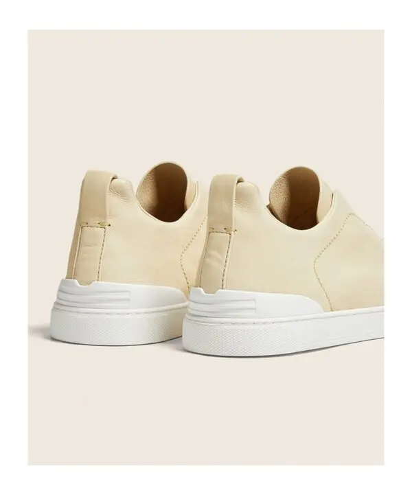 Zegna Triple Stitch Slip-on Sneakers - Light Yellow