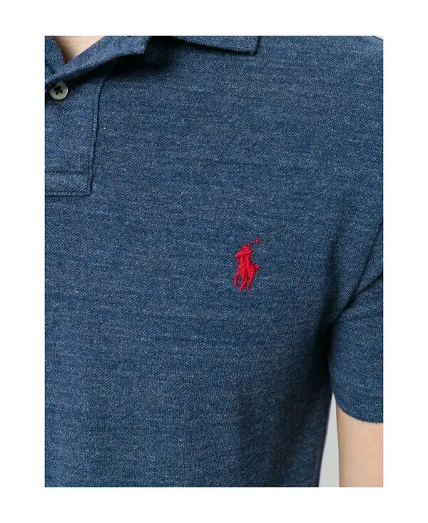 Polo Ralph Lauren Logo Embroidered Polo Shirt - Blue