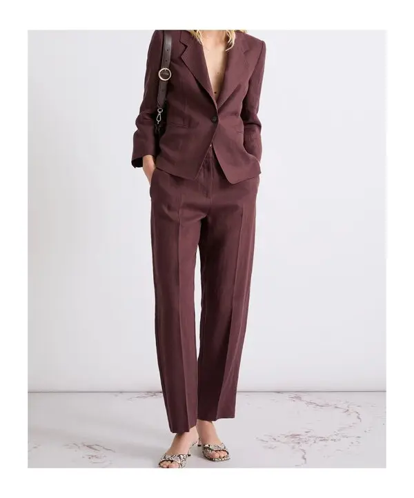Marella Linen Canvas Chino Trousers
