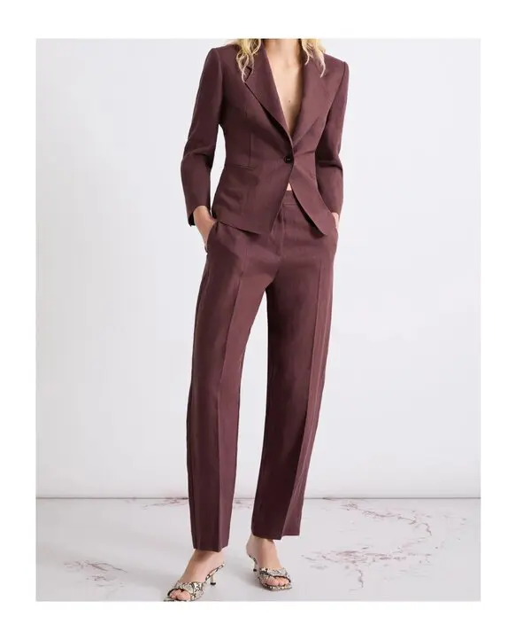 Marella Linen Canvas Chino Trousers
