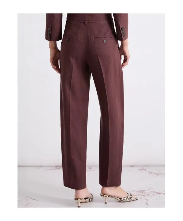 Marella Linen Canvas Chino Trousers