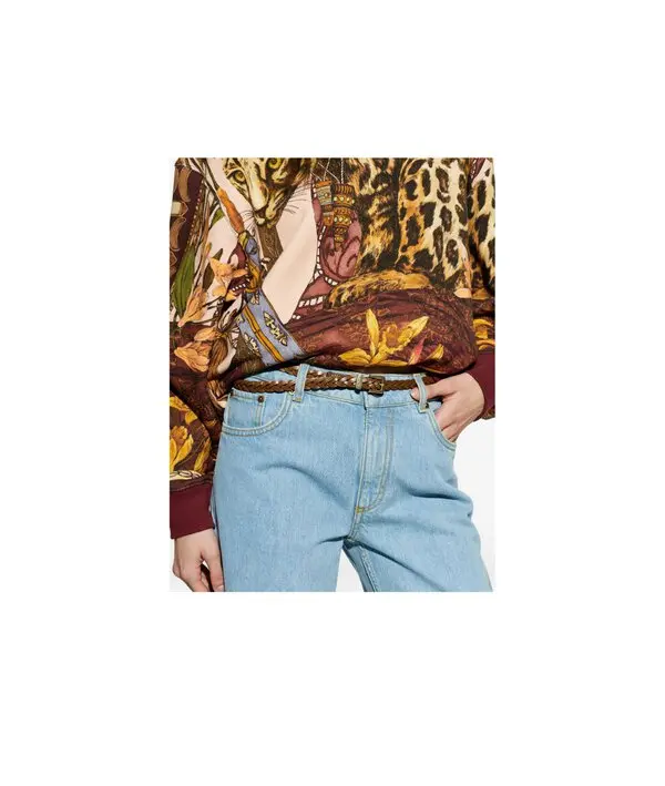 Etro Braided Leather Belt - Brown