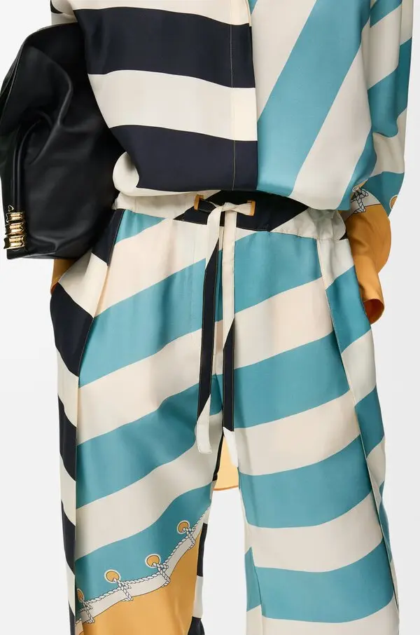 Loewe Striped Palazzo Pants - White