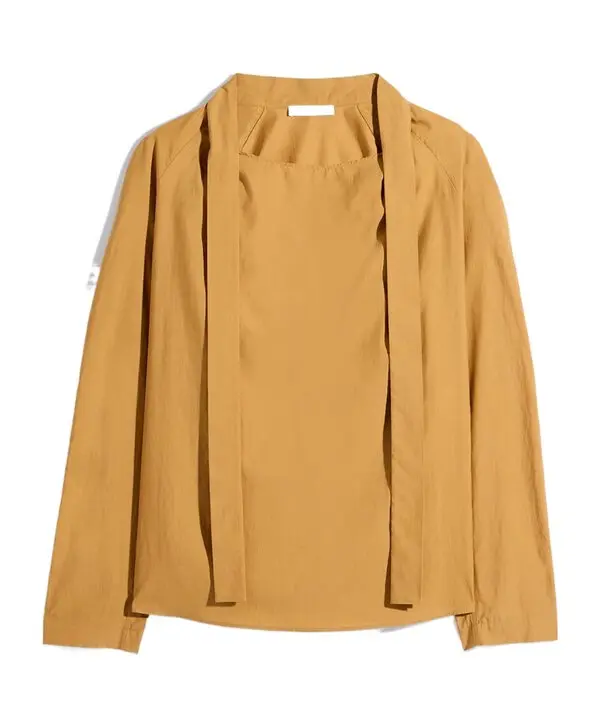 LEMAIRE Ascot Tie-fastening Blouse - Cumin