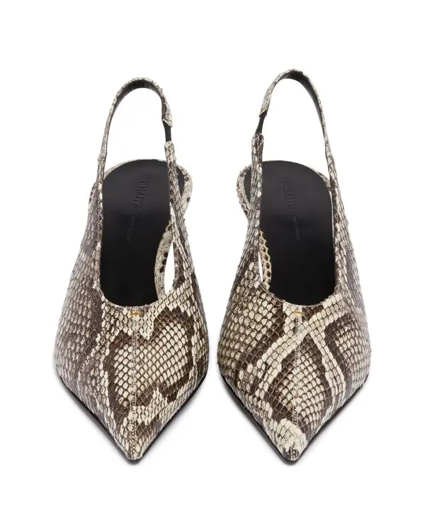 Khaite Bella Python-print Slingback Pumps - Nude
