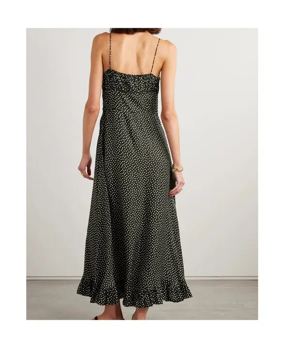 DÔEN Polka Dot Spaghetti Strap Dress