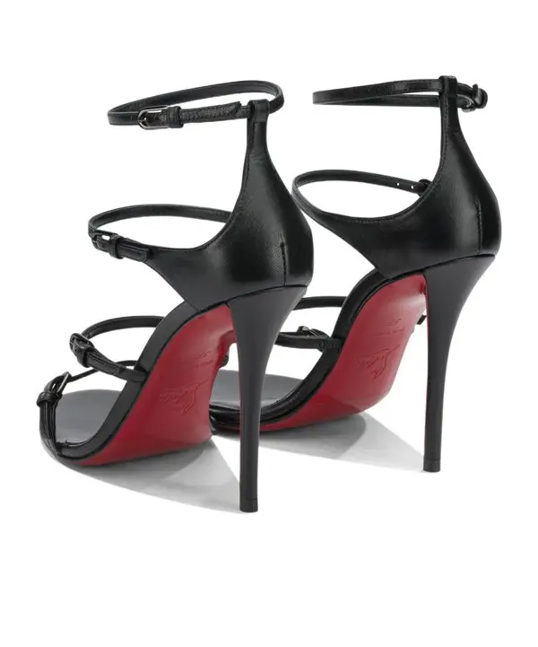 CHRISTIAN LOUBOUTIN Millenium Strappy Stiletto Heeled Sandals - Black