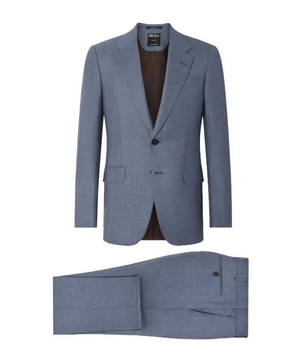 Zegna Centoventimila Wool Suit - Light Blue