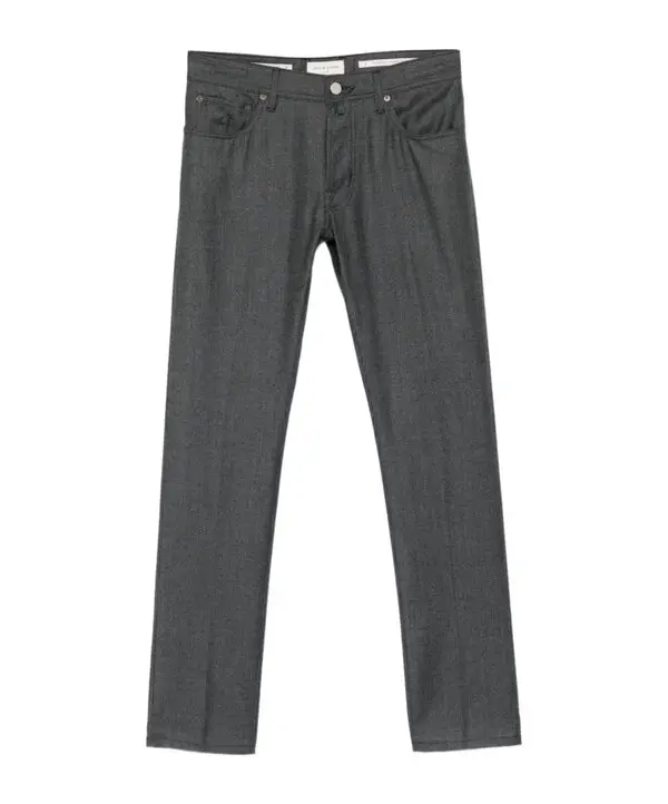 Jacob Cohen Virgin Wool Straight-leg Trousers - Grey